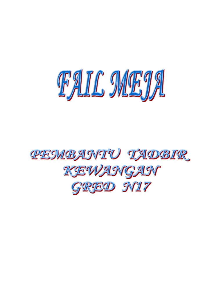 Fail Meja Pem Tadbir Kewangan | PDF