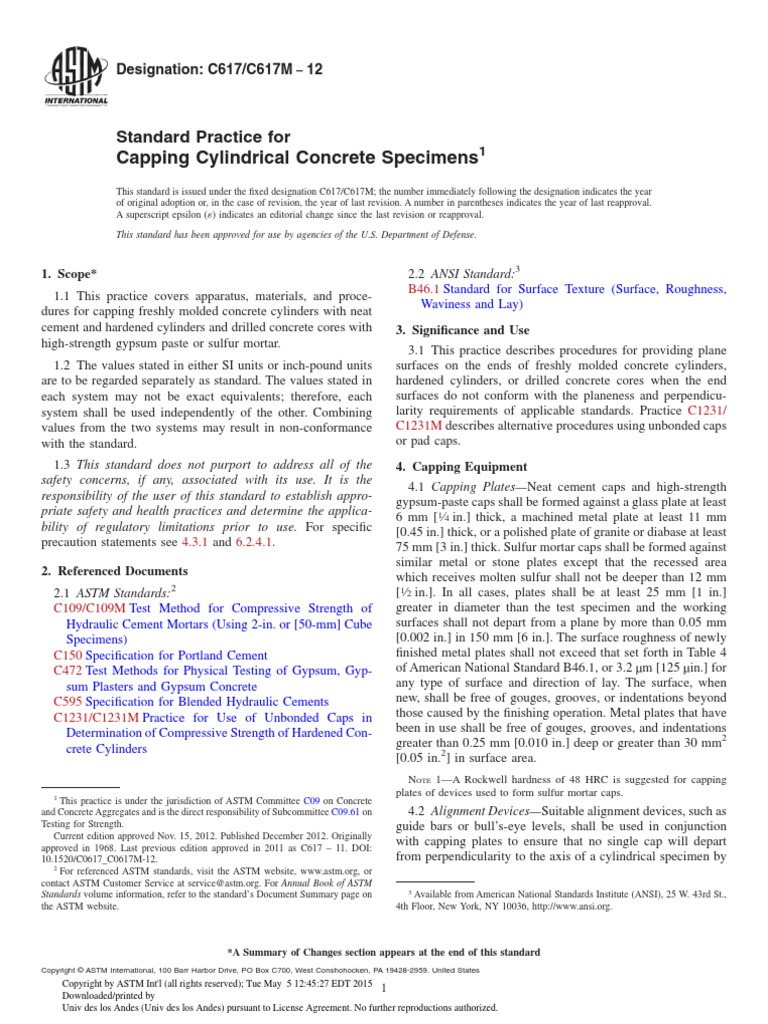 ASTM C-617 | Mortar (Masonry) | Concrete