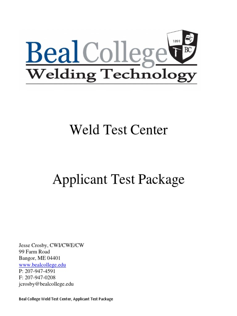 Weld Test Center | PDF | Welding | Construction