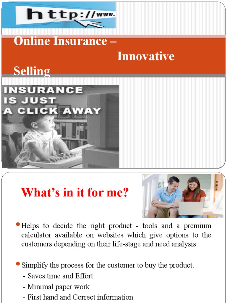 Online Insurance - Innovative Selling | PDF