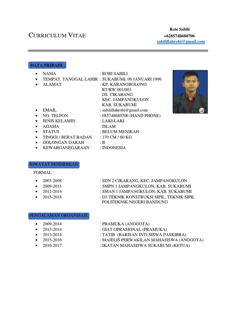 Robi Sabili CV | PDF