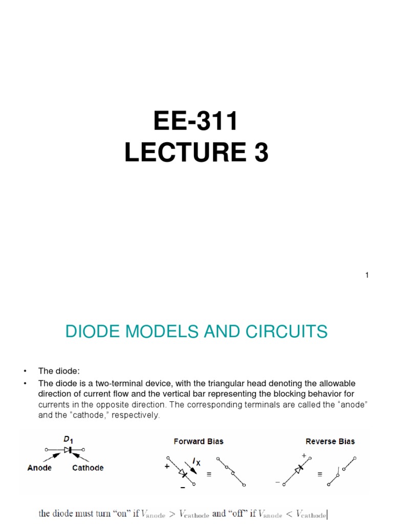3rd Lecture | PDF | Rectifier | Diode