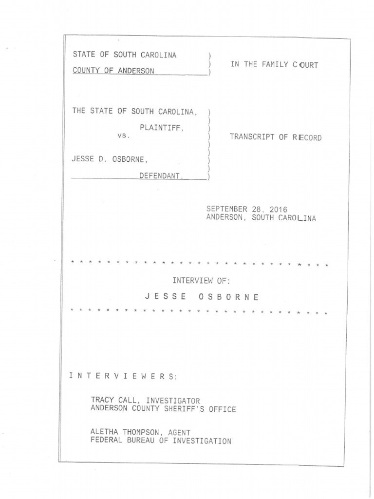Jesse Osborne Transcript | PDF