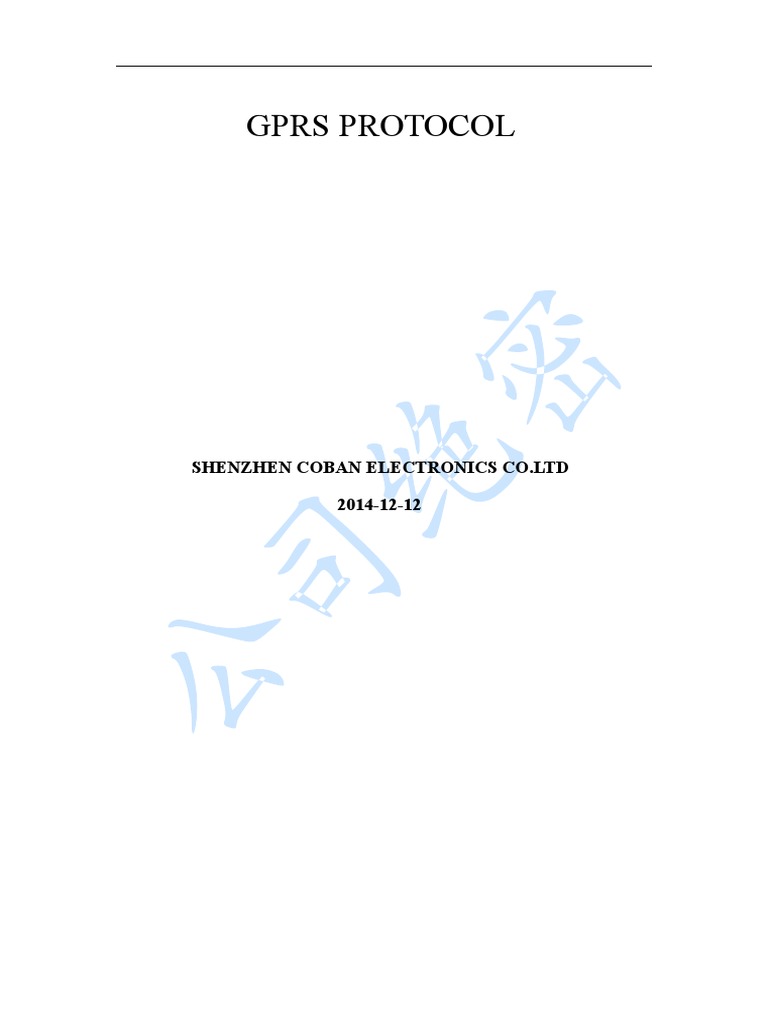 Coban Gprs Protocol - Coco Huo 20141212 | PDF | General Packet Radio Service | Communications ...