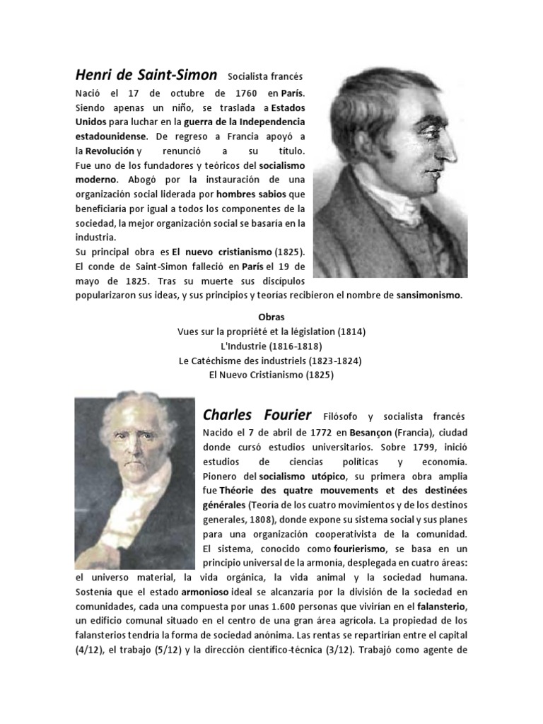 Henri de Saint Simon | PDF | Socialismo | Ideologías sociales