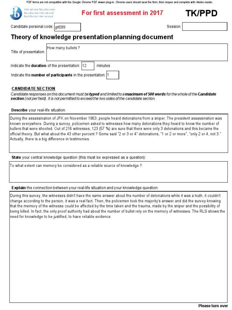 TOK Reflection | Download Free PDF | Memory | Imagination