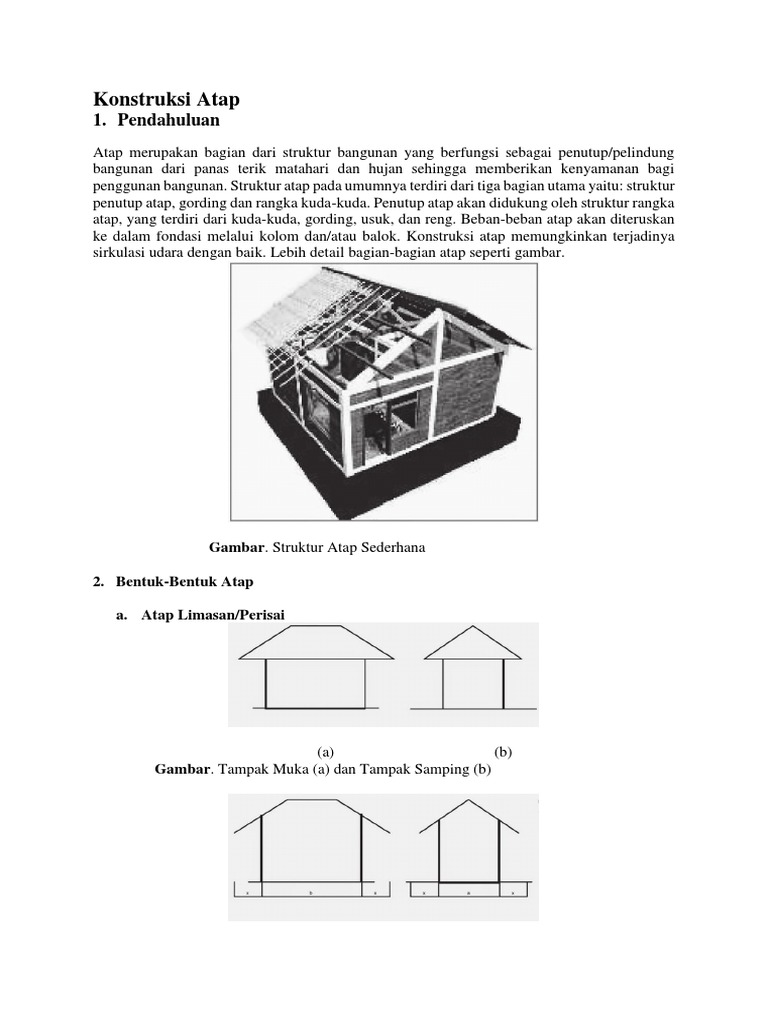 Struktur dan Jenis Atap Bangunan | PDF | Griya & Taman