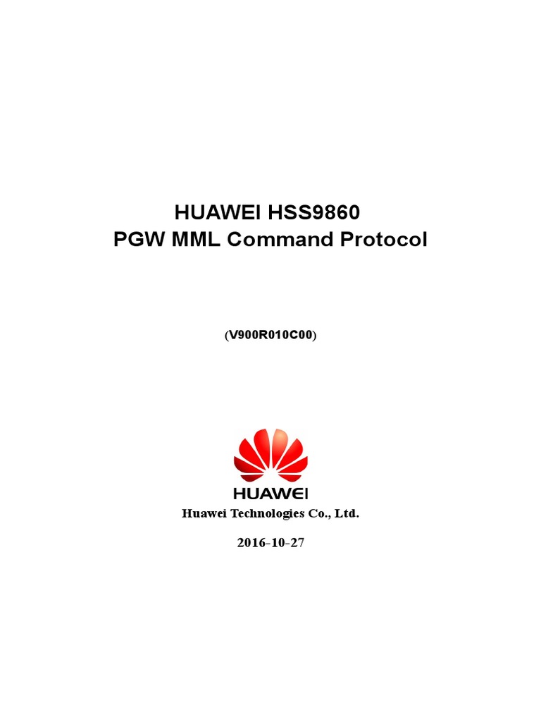 Huawei Hss9860 v900r010c00 PGW MML Command Protocol | Download Free PDF | Port (Computer ...