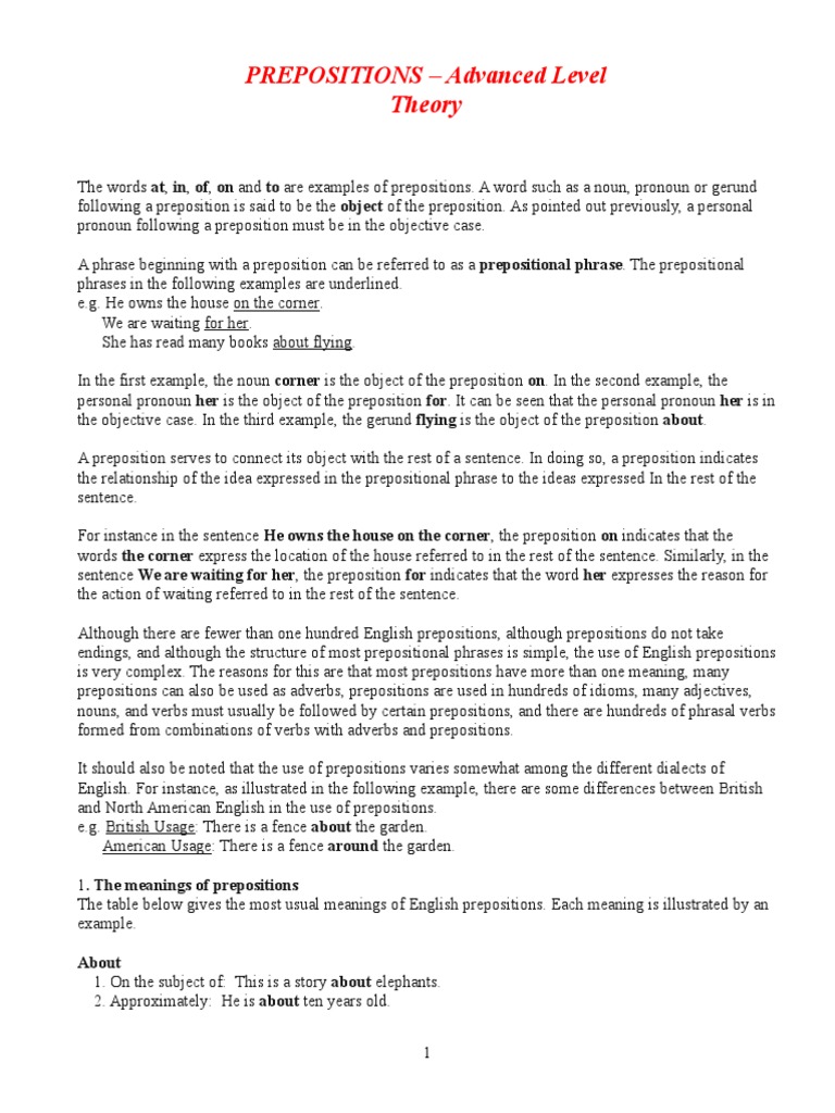 PREP. Theory and Examples | PDF