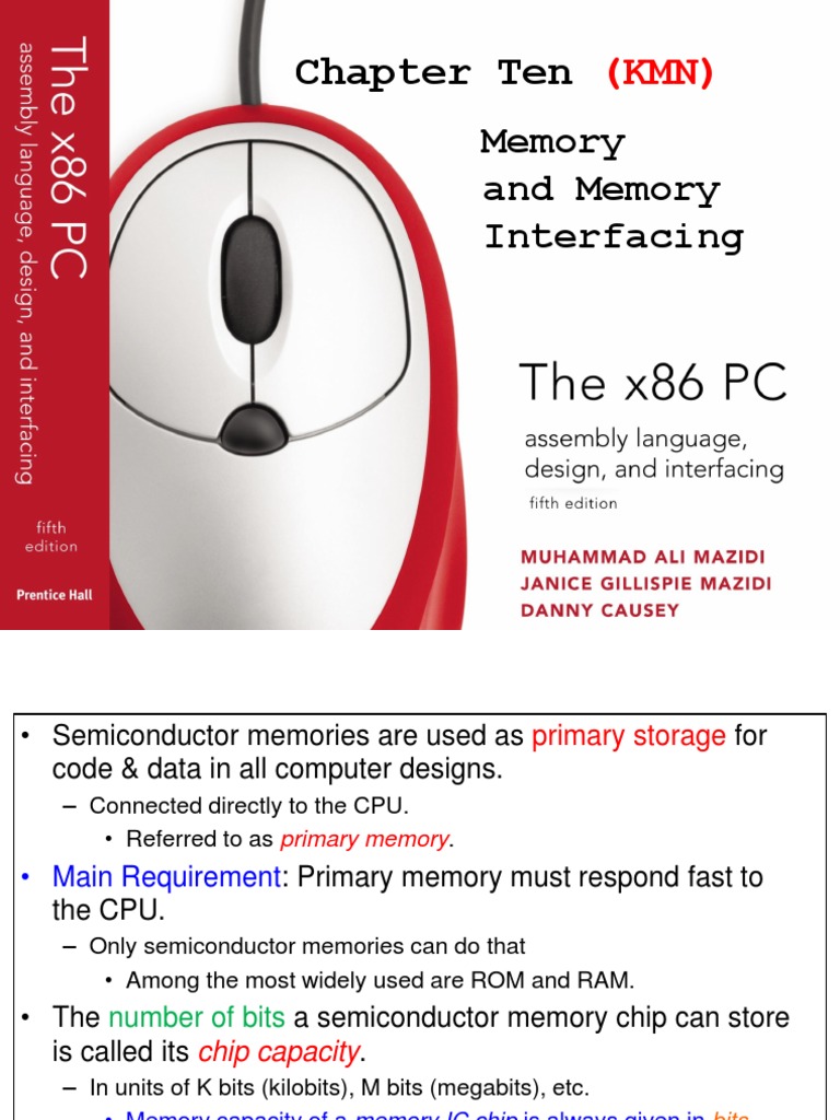 Chapter Ten: Memory and Memory Interfacing | PDF