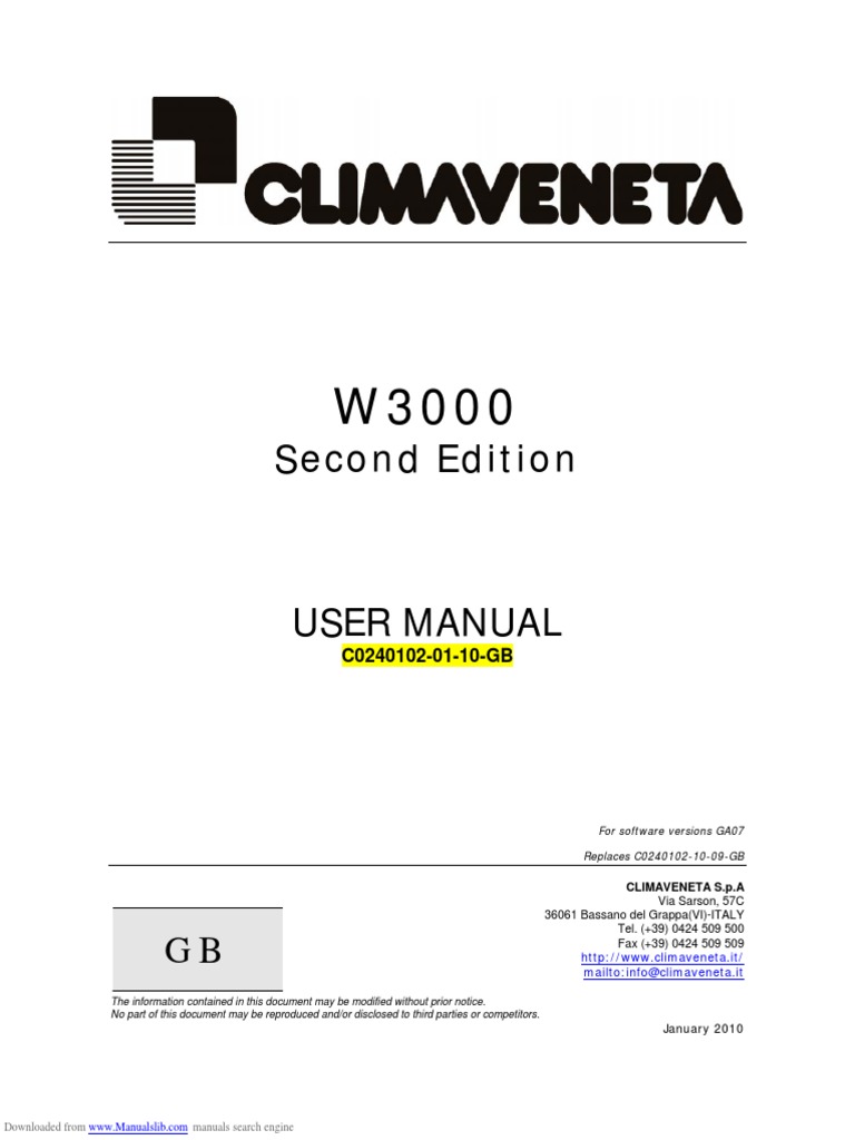 Second Edition: Mailto:info@climaveneta - It | PDF | Menu (Computing ...