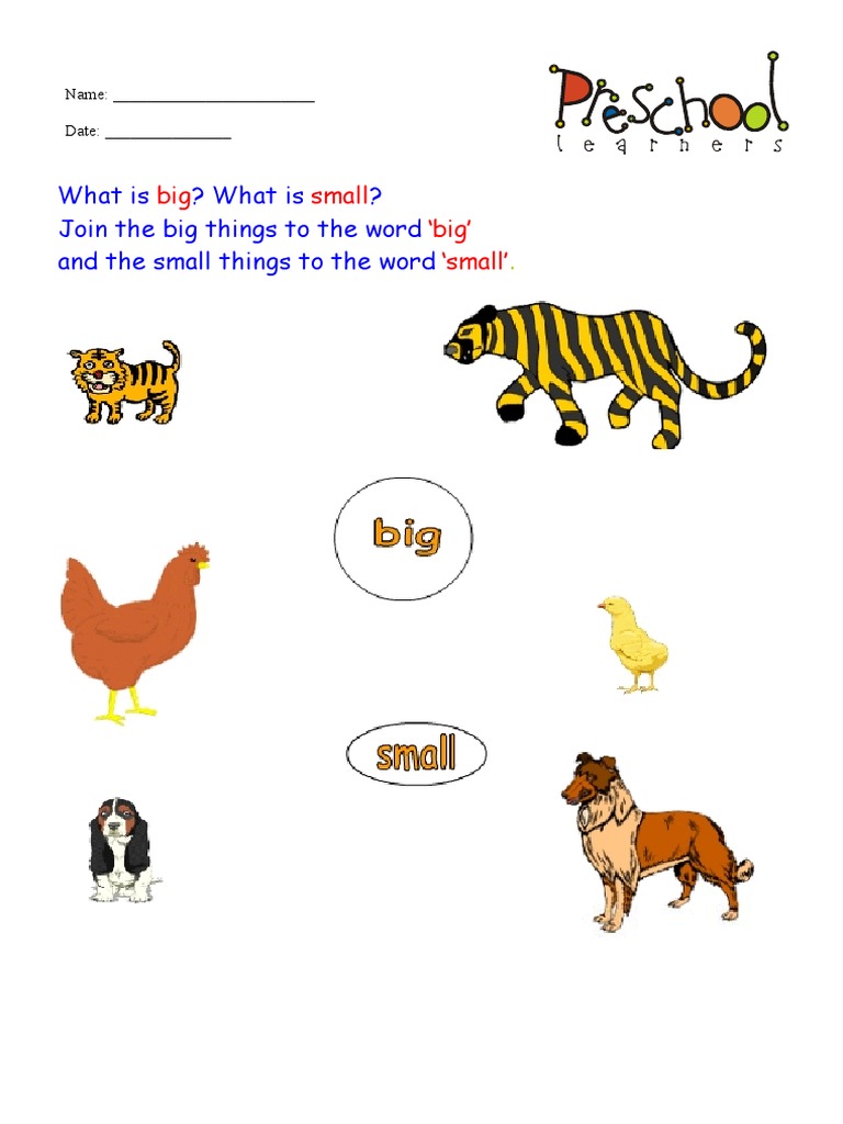 Big Small Big' Small': What Is ? What Is ? Join The Big Things To The ...
