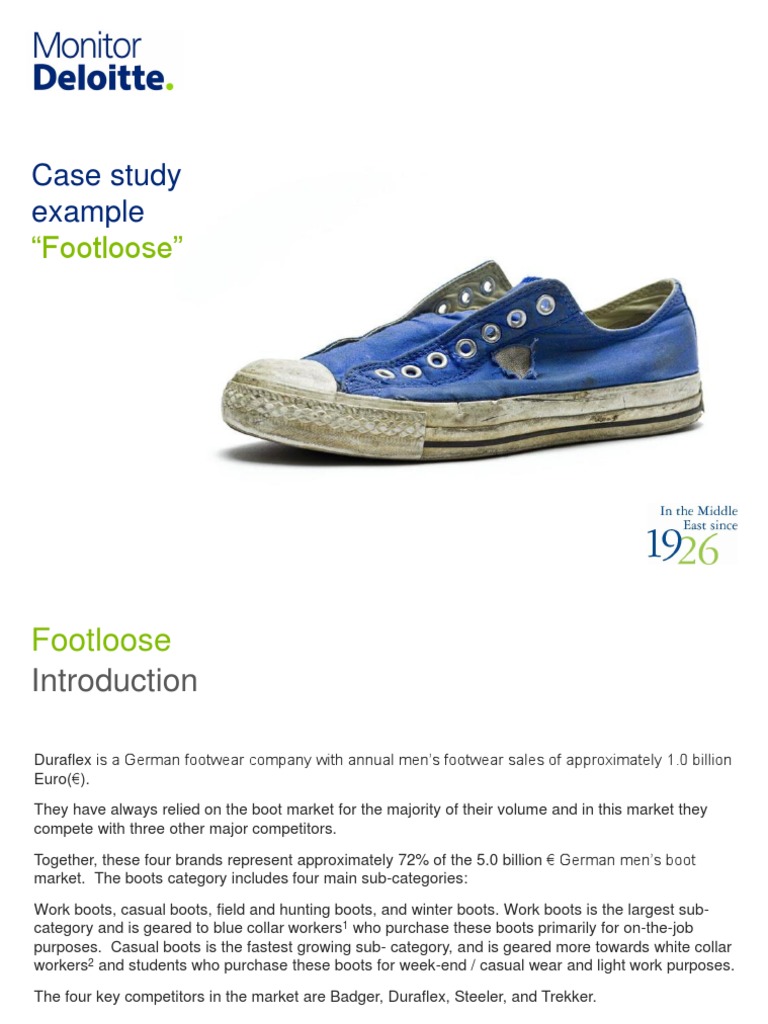 Me Monitor Deloitte Case Study Example Footloose | PDF | Retail | Economies