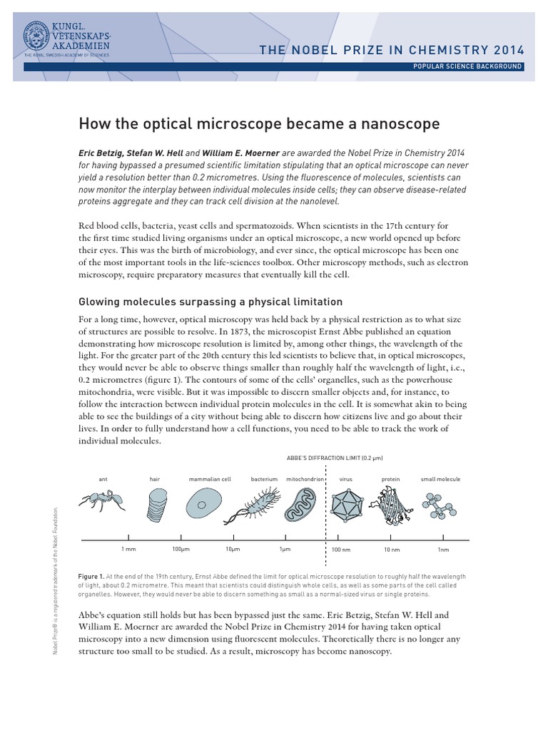 How The Optical Microscope Became A Nanoscope PDF | PDF | Fluorescence ...