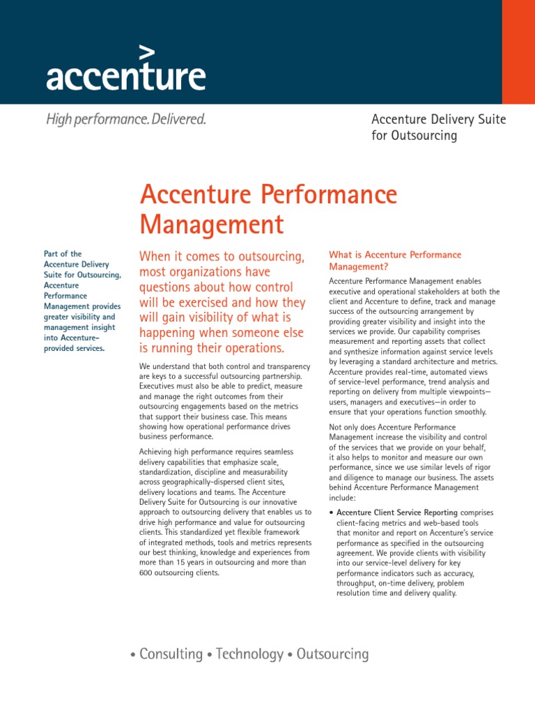 Accenture Performancemanagement Pdf Performance Management