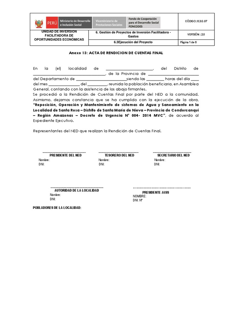 Modelo de Actas Final Final | PDF | Gobierno