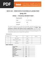 Tensile Test Experiment Lab Report | PDF | Strength Of Materials ...