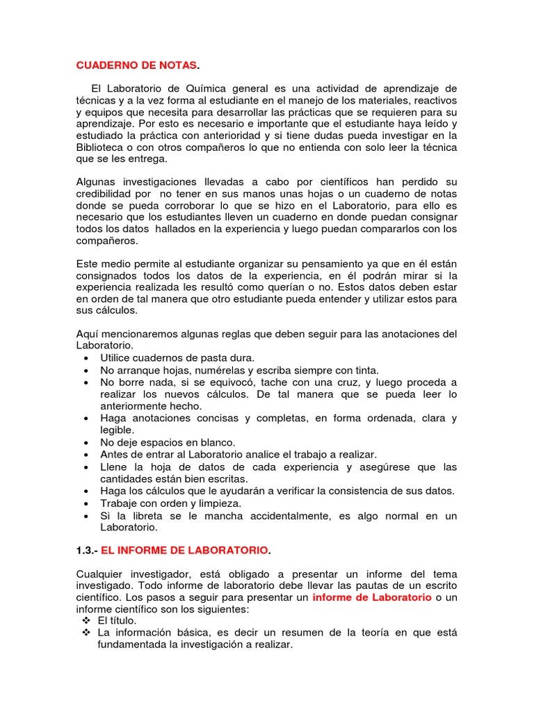 Cuaderno de Notas | PDF | Cuaderno | Laboratorios