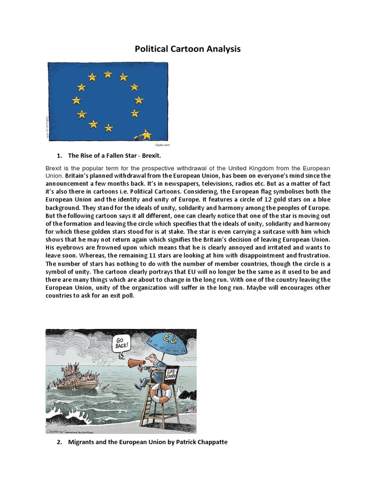 Political Cartoon Analysis | PDF | Brexit | European Migrant Crisis