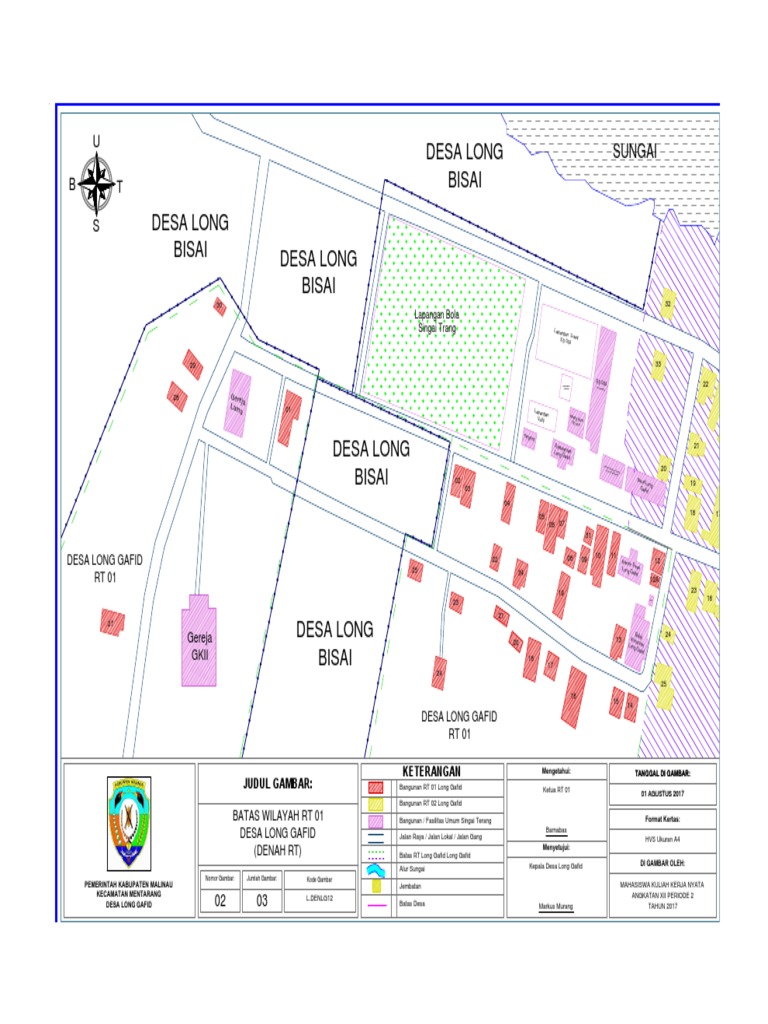 Peta Batas RT 01 Long Gafid | PDF