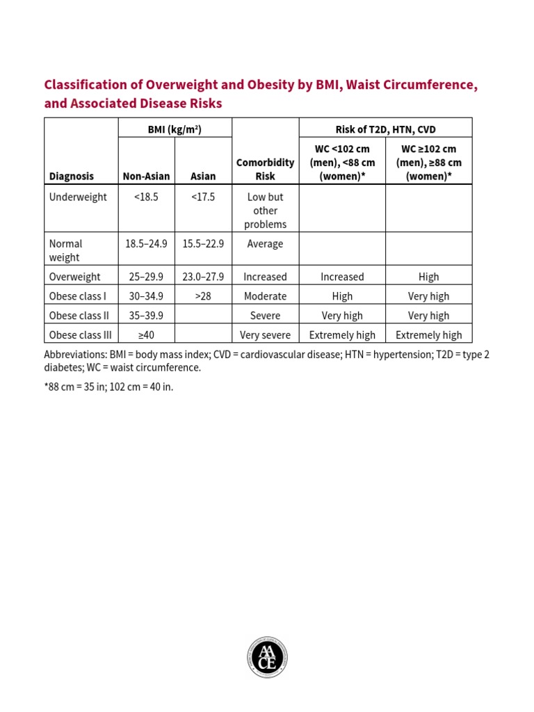 Classification of Obesity and Risks | PDF