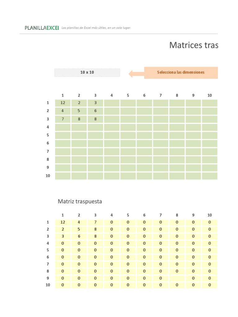 Cálculo de Matrices en Excel | PDF | Matriz (Matemáticas) | Análisis ...