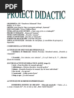 Proiect Didactic - Familia Mea, Gradinita | PDF