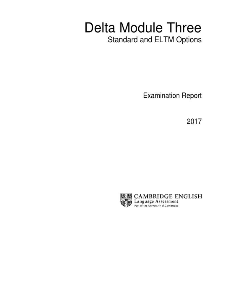 Delta Module Three Standard and Eltm Options Examination Report | PDF ...
