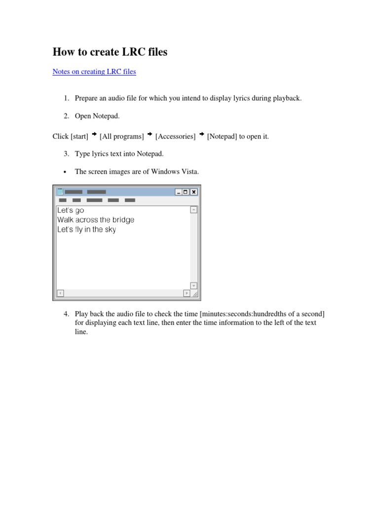 How To Create LRC Files | PDF | Filename | Computer File