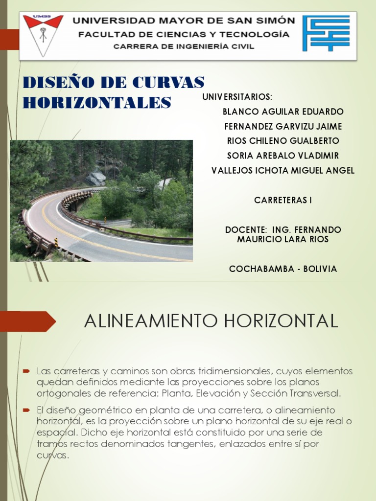 Diseno de Curvas Horizontales | PDF | Curva | Tangente