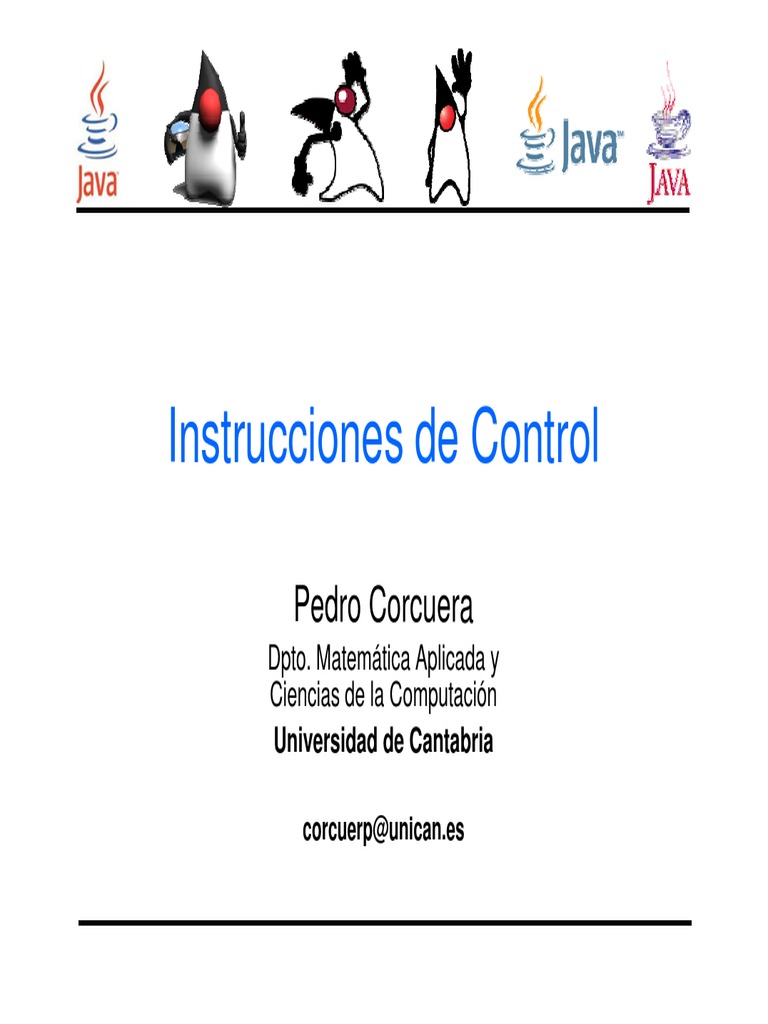 Instrucciones Control | PDF | Flujo de control | Java (lenguaje de programación)
