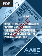 18R-97 - Cost Estimate Classification System - AACE International | PDF