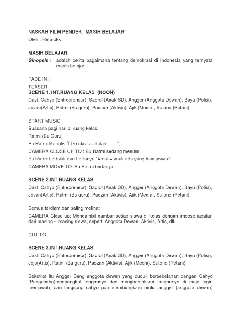 Naskah Film Pendek | PDF