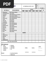 Form Checklist Monitoring Kebersihan Toilet | PDF