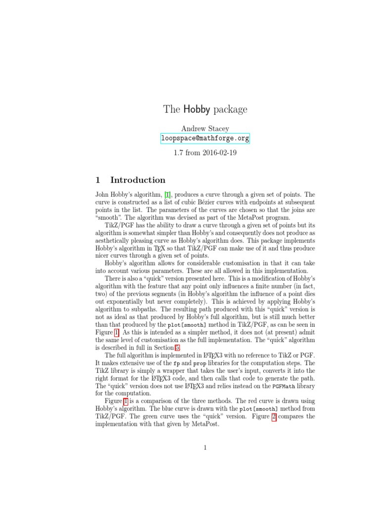 The Hobby Package: Andrew Stacey 1.7 From 2016-02-19 | PDF | Library (Computing) | Curvature