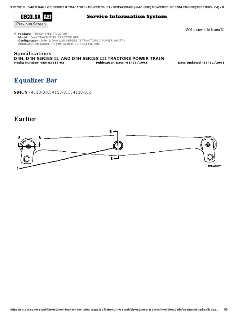 Equalizer Bar: Earlier | PDF | Tractor | Engines