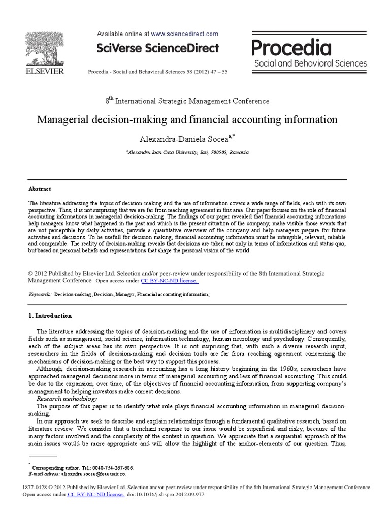 3 - Managerial Decision-Making PDF | PDF | Decision Making | Rationality