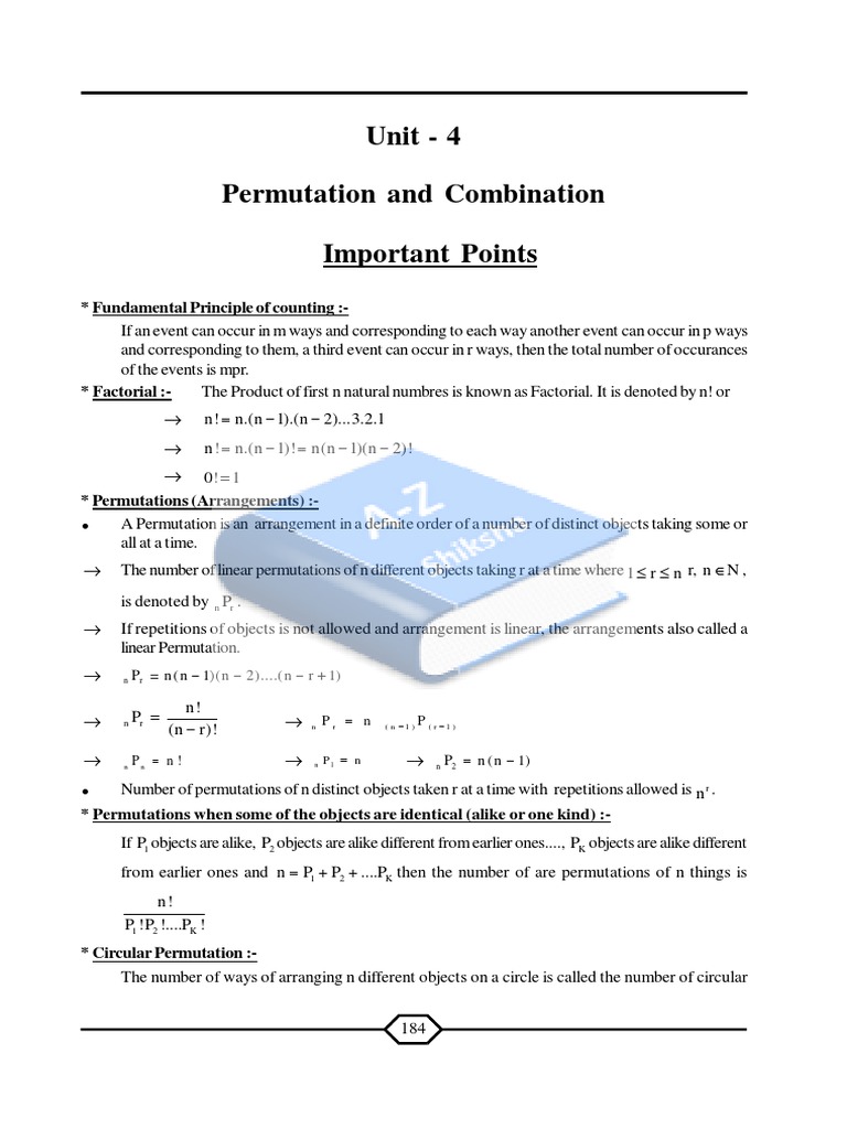 Permutation and Combination | PDF | Permutation | Numbers