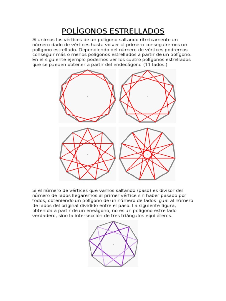 Polígonos Estrellados: 8 Puntas | PDF | Fracción (Matemáticas) | Politopos