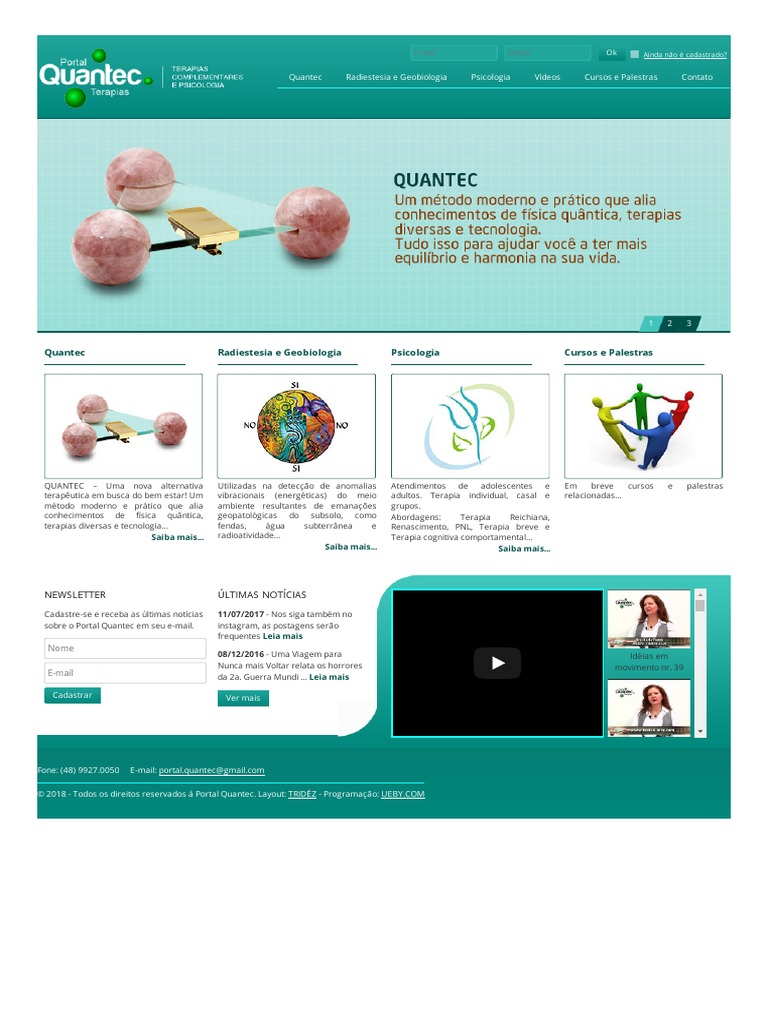 QUANTEC - Uma Nova Alternativa Terapêutica em Busca Do Bem Estar! | PDF | Science | Psicologia