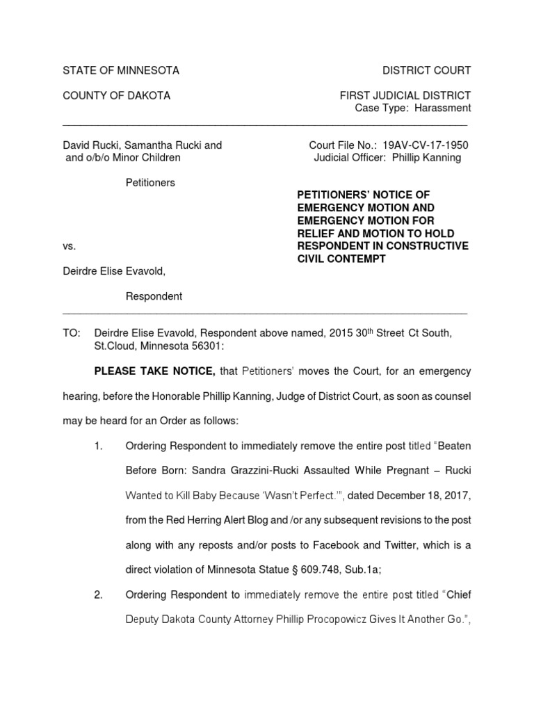 Emergency Motion | PDF | Contempt Of Court | Social Institutions