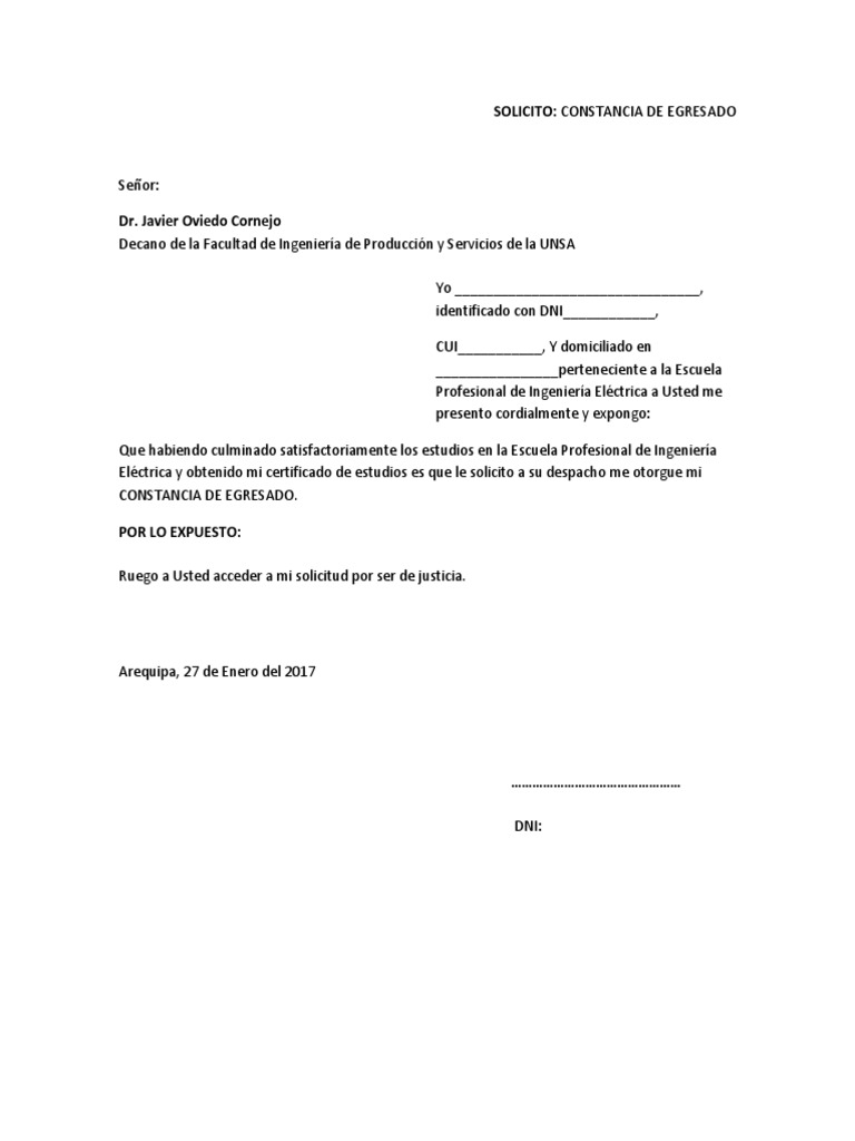 Docx Solicitud De Constancia De Egresado Dokumentips Porn Sex Picture 
