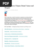 Slogan Quiz | PDF | Economy Of The Philippines | Metro Manila