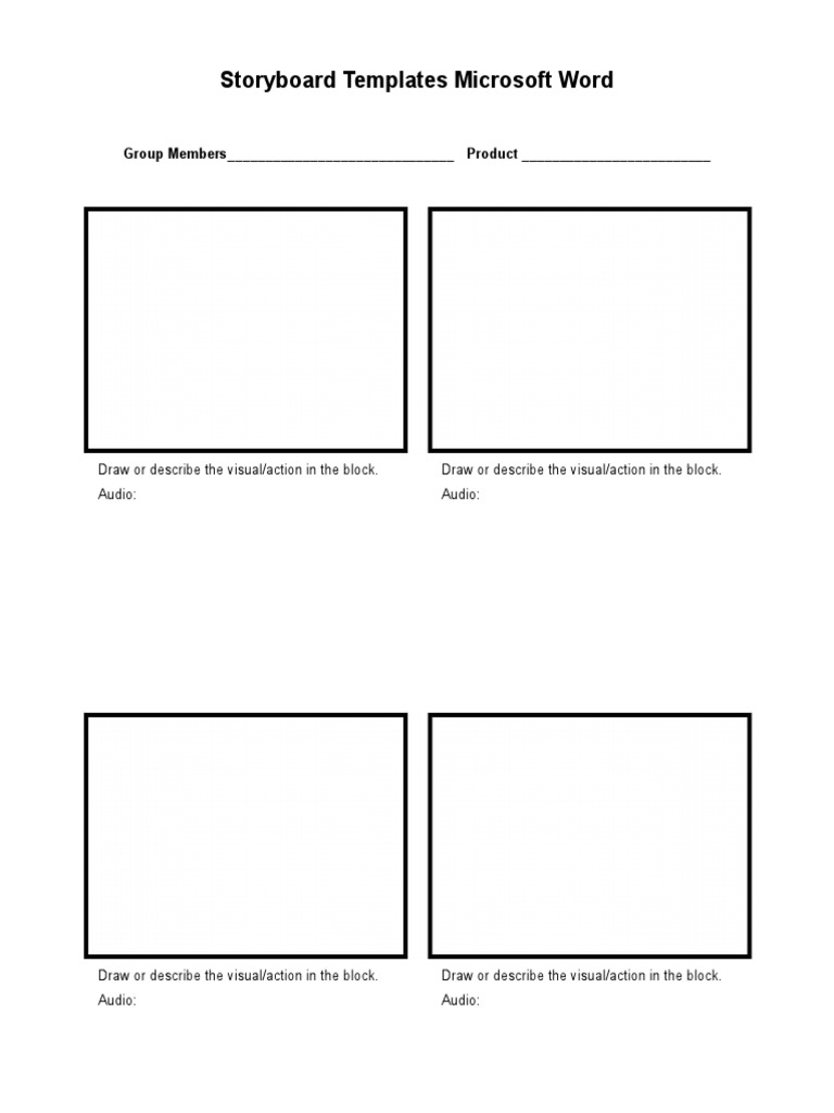 Microsoft Word Storyboard Templates | PDF