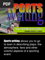 Sports Writing Types, Examples, and Tips For Better Reporting | PDF ...