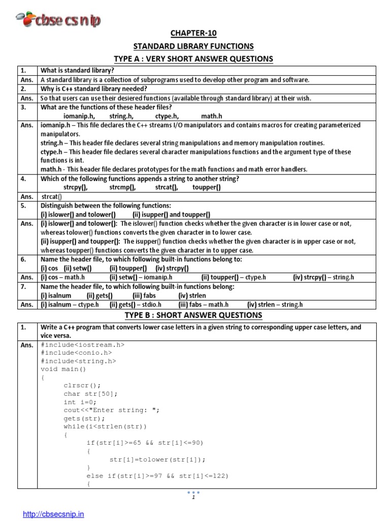 Standard C Library Functions And Their Applications A Guide To Common String Manipulation