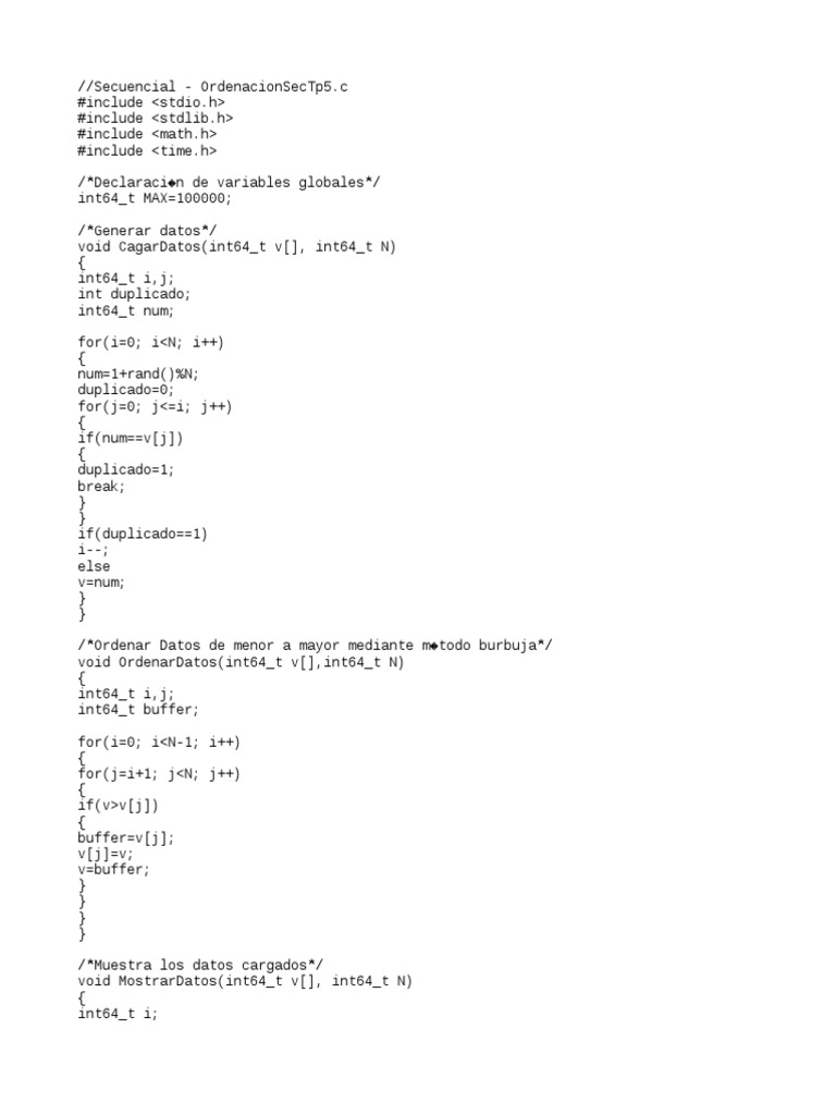 Generación y Ordenación de Códigos Aleatorios | PDF | Informática | Tecnología