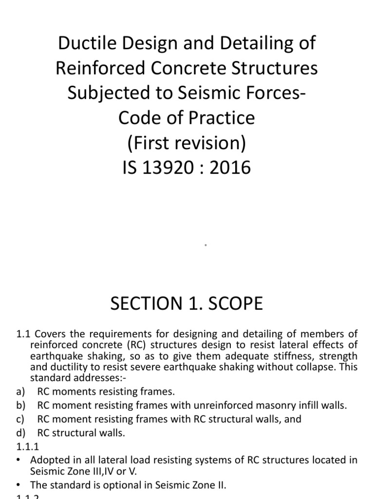 Is 13920 | PDF | Beam (Structure) | Column