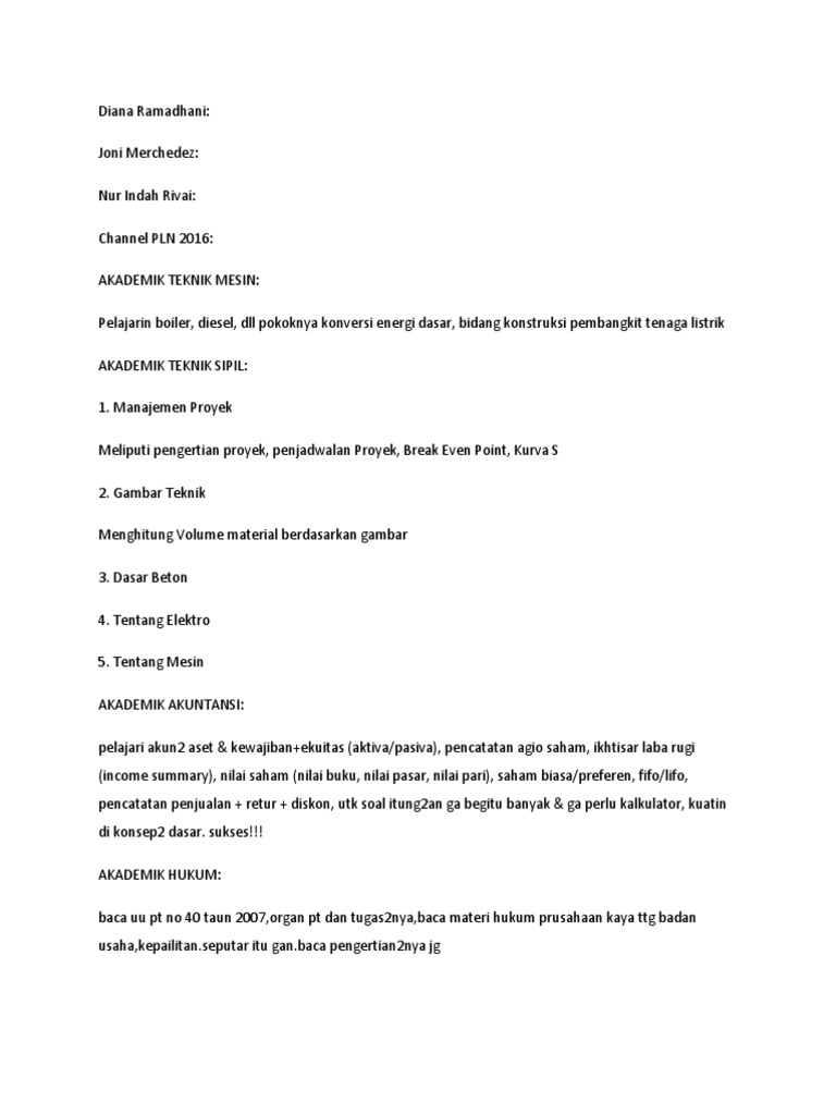 Materi Dasar Listrik Untuk Pln Pdf