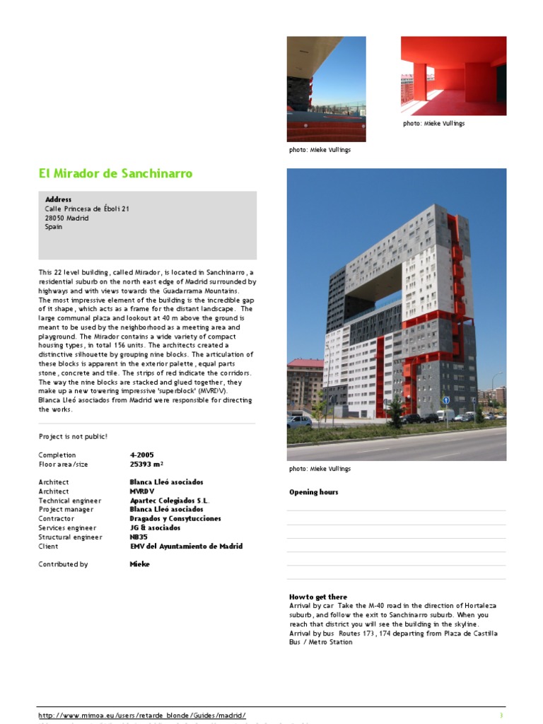 MIMOA Guide Madrid | PDF | Madrid | Architect